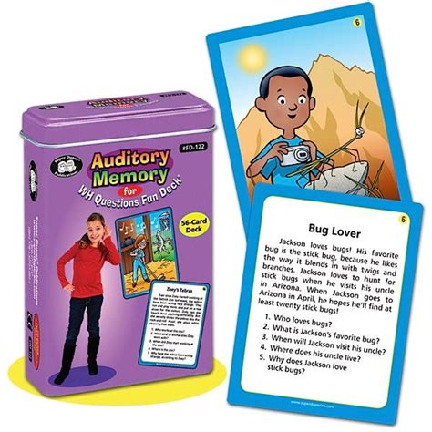 School Health Auditory Memory For Details In Sentences Fun Deck
