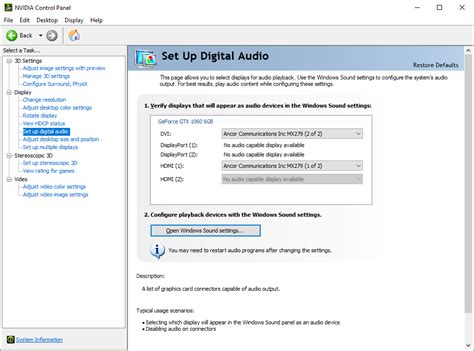 Nvidia HDMI Audio Issues Roberts Space Industries Knowledge Base