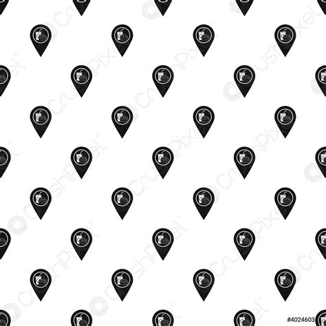 fast food and restaurant map pointer pattern stock vector 4024603