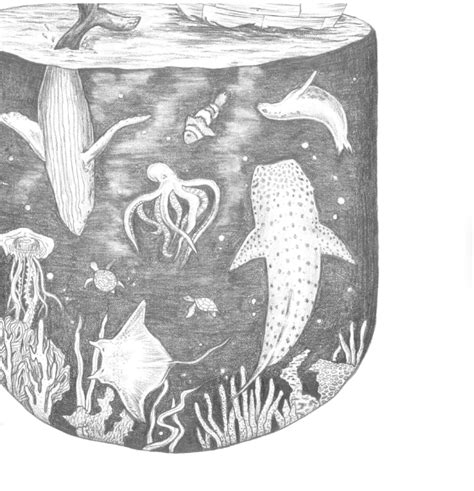 Under The Sea Fine Art Print Ahki Illustration