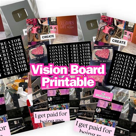 2024 Vision Board That Girl Vision Board Content Creator Vision Board