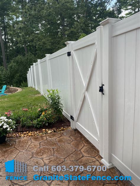 Vinyl Privacy Fence Installed In Derry NH Granite State Fence