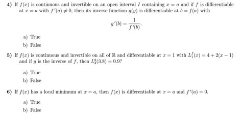 Solved 4 If Fx Is Continuous And Invertible On An Open
