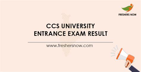 CCS University Entrance Exam Result 2021 Out Cut Off Merit List
