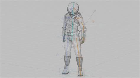 Cyber Astronaut C Rigged For Unreal Engine Unity Mixamo Cgtrader