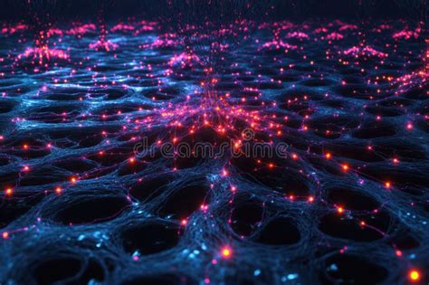 Complex Network Of Glowing Nodes And Fibers Demonstrating