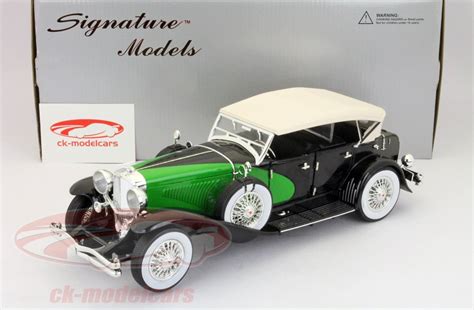 Signature Models 1 18 Duesenberg Ssj Built In 1934 Black Green 18110