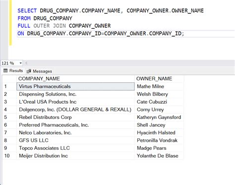 Sql Server Outer Join Examples