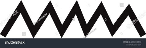 Wave Zigzag Line Simple Thin Thick Stock Vector Royalty Free
