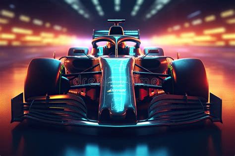 Race Car On The Track Generative Ai Stock Illustration Illustration
