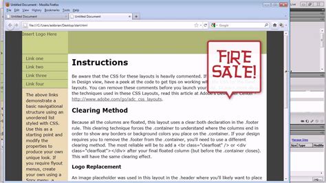 Position A Div Ap Div Exactly Where You Want It In Adobe Dreamweaver