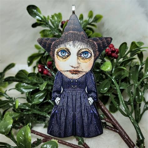 Creepy Christmas Ornament Paper Doll Christmas Ornament Etsy