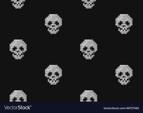 Pixel Skull Pattern