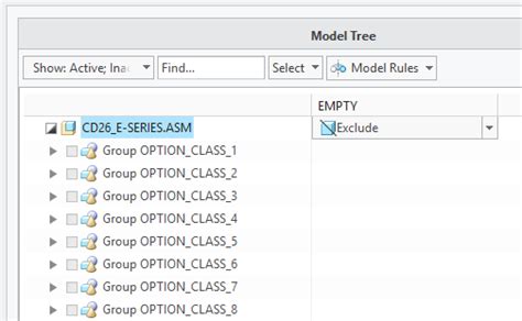 assemble parts as inactive in simp rep ptc community