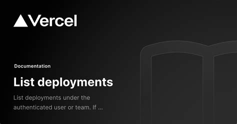 List deployments - Vercel API Docs