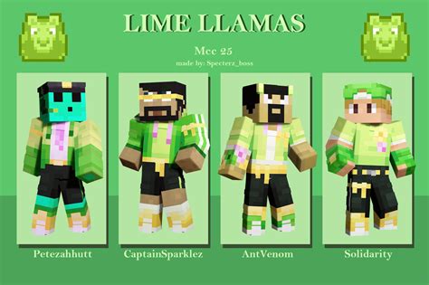 Lime Llamas Skins For Mcc 25 Downloads In Replies R