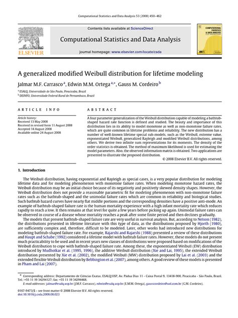 A Generalized Modified Weibull Distribut Download Free Pdf