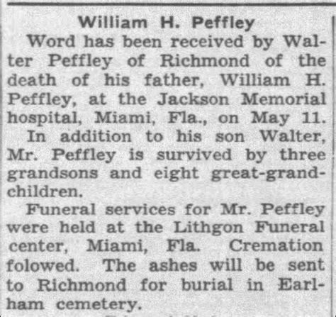 William H Peffley 1865 1950 Find A Grave Memorial