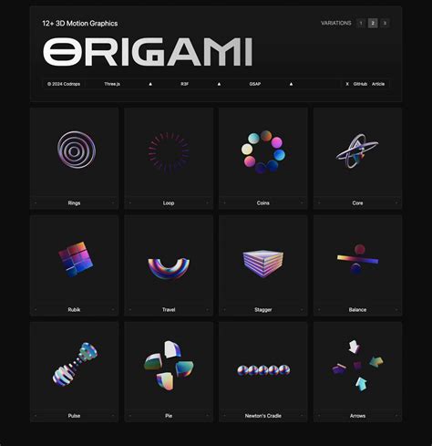 github d3adrabbit origami free 3d motion graphics