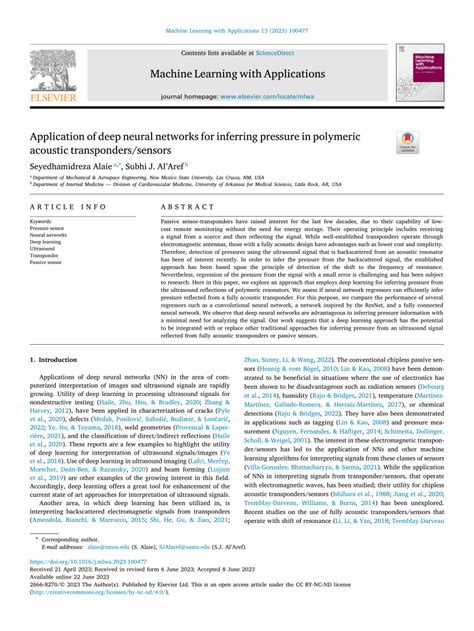 Pdf Application Of Deep Neural Networks For Inferring Pressure In