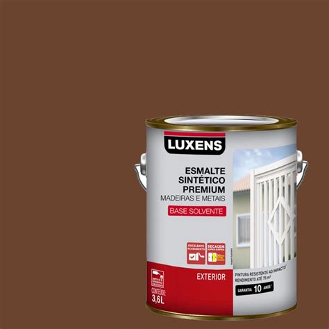 Esmalte Sintético Brilhante Marrom Tabaco 3 6L Luxens Leroy Merlin