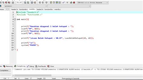 Program Sederhana Bahasa C Bagian 12 Youtube