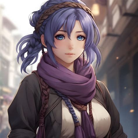 Premium Photo Animation Stylized Anime Woman