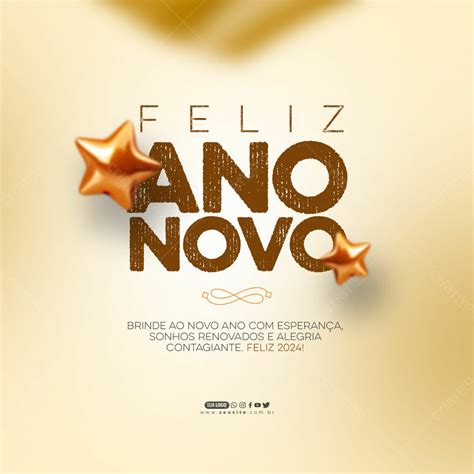 Social Media Feliz Ano Novo Brinde Ao Novo Ano Esperan A Psd