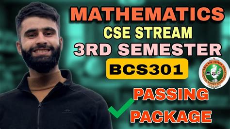 3rd Sem Mathematics Vtu Passing Package 💯😱 Cseaimlise Stream Youtube