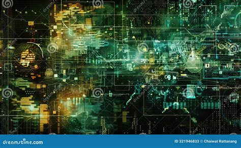 A Digital Interface Displaying Layers Of Encrypted Data And Security Protocols With Intricate