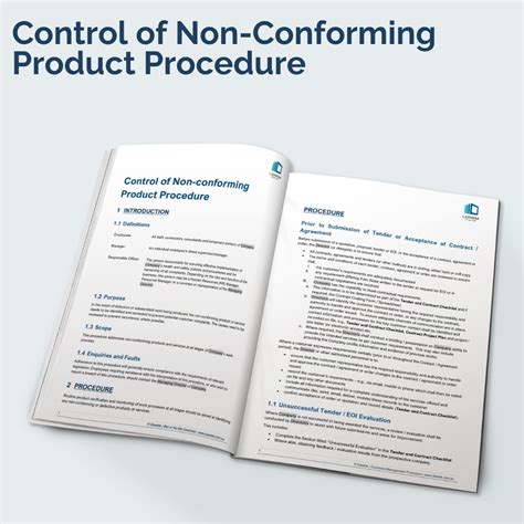 Control Of Non Conforming Product Procedure Template Dawtek