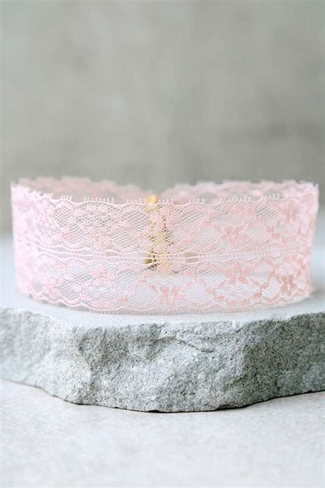 Sexy Pink Choker Lace Choker Necklace Blush Pink Lace Choker 11