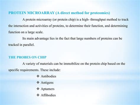 proteomics protein microarray pptx chemistry science