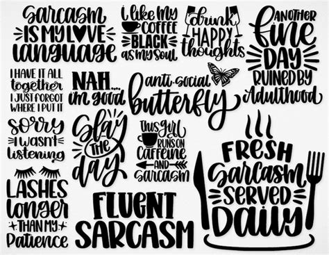 Funny Svg Bundle Sarcastic Svg Funny Quotes Svg Etsy
