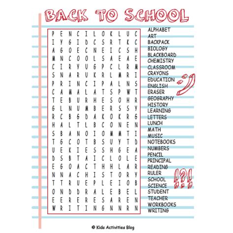 Printable Word Search Puzzles For Middle School Halloween Word