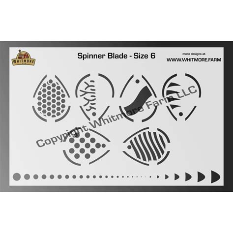 Colorado Spinner Blade Stencil Kingston Lures