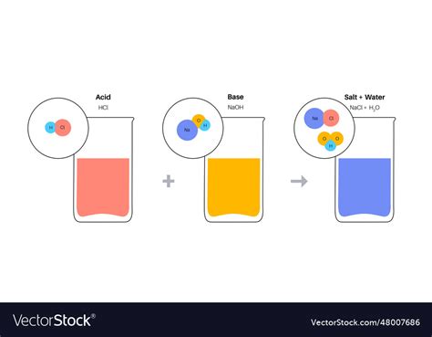 Reaction Neutralization Poster Royalty Free Vector Image