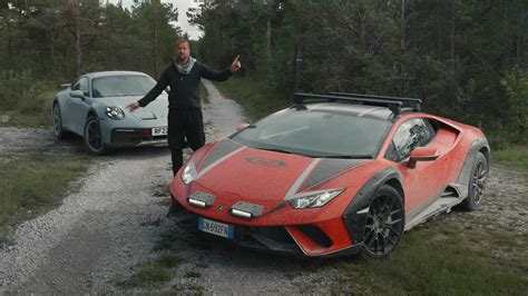 See Porsche 911 Dakar Drag Race Lamborghini Huracan Sterrato In