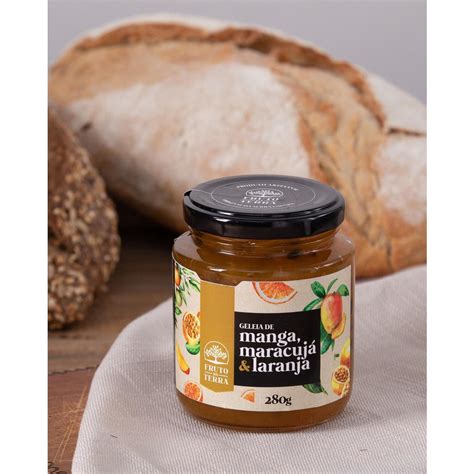 Geléia doce manga maracujá E laranja frutos da terra 280G Submarino