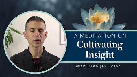 A Meditation On Cultivating Insight With Oren Jay Sofer Youtube