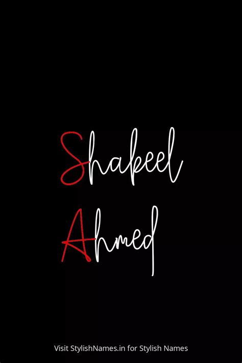 Shakeel Ahmed Name For Instagram Names Stylish Name