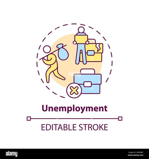 Unemployment Concept Icon Stock Vector Image And Art Alamy
