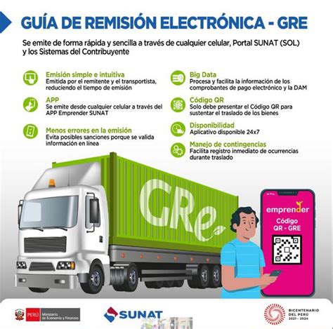 Sunat desde el 1 de enero de 2023 la emisión de la Guía de Remisión