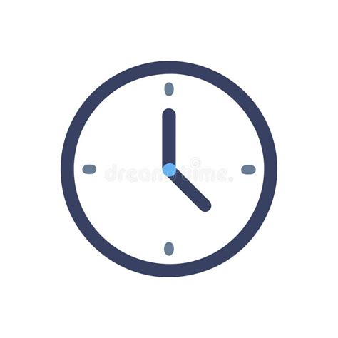 Simple Analog Clock Icon Stock Vector Illustration Of Simple 351574710