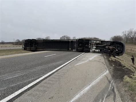 Overturned Semi Temporarily Blocks Road In Centerville Fox 59