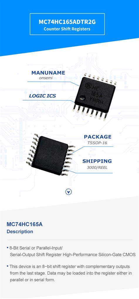 Mc74hc165adtr2g Integrated Circuits Logic Ic Counter Shift Registers
