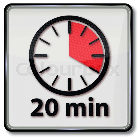 Uhr mit 20 Minuten | Stock-Vektor | Colourbox