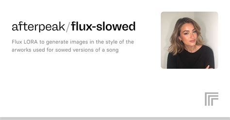 Afterpeak Flux Slowed Run With An API On Replicate