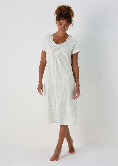 White Lace Detail Nightie Matalan