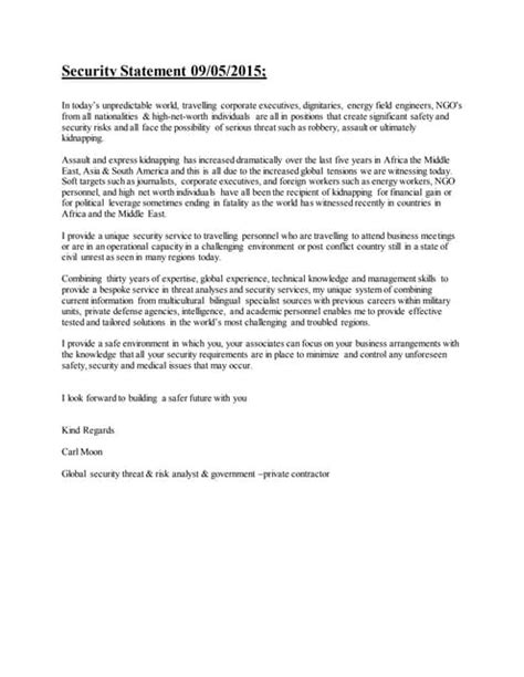 Security Statement Docx Business Business And Finance